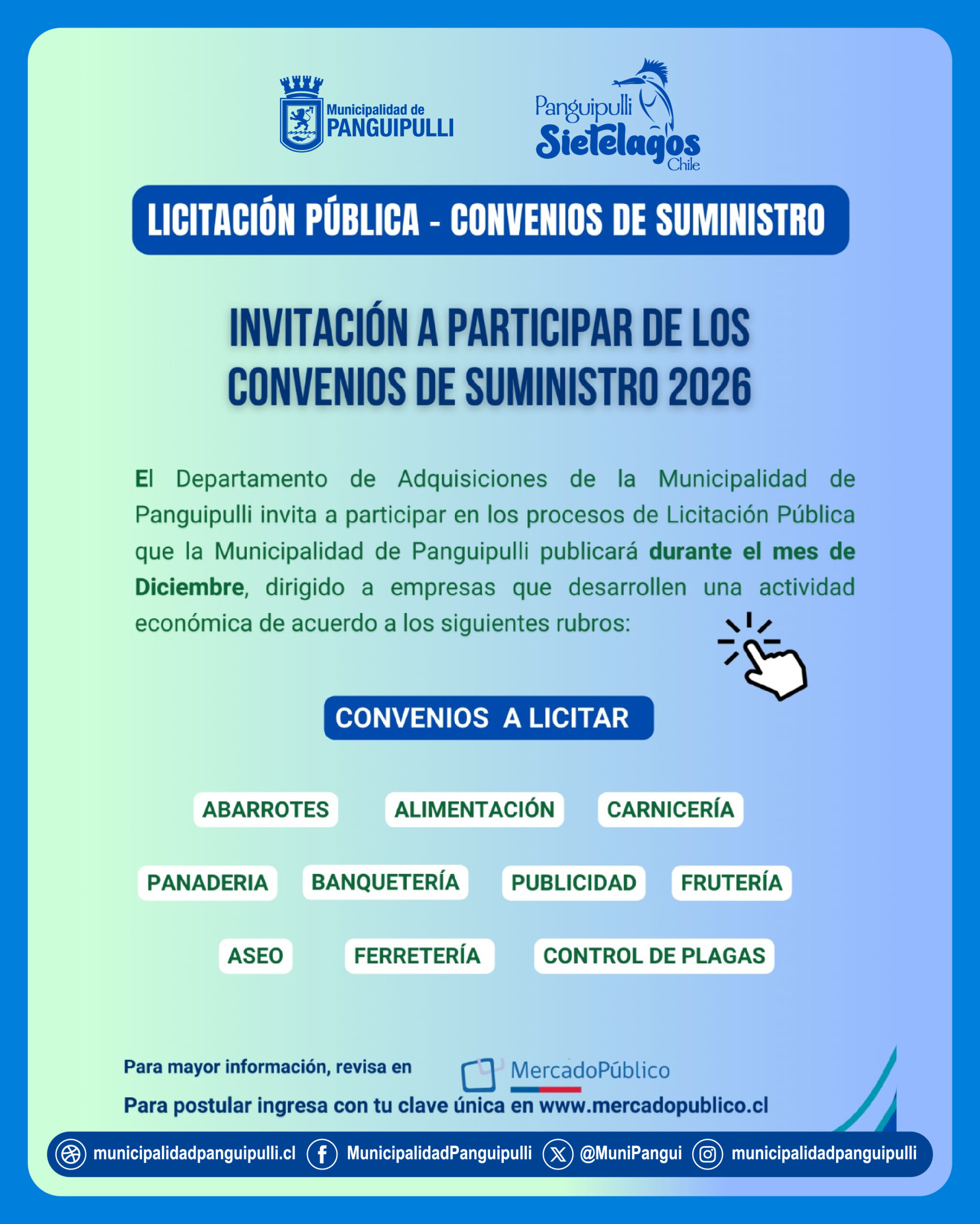 Municipalidad de Panguipulli inicia llamado a proveedores para ...